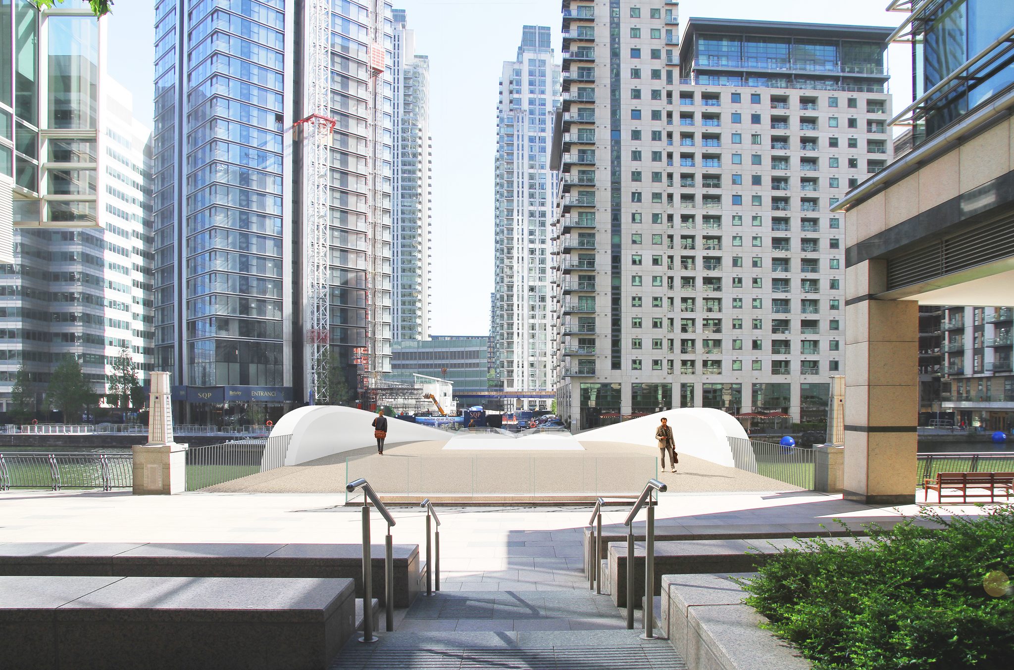 Canary Wharf: How South Dock Bridge connects the estate to the Isle Of ...